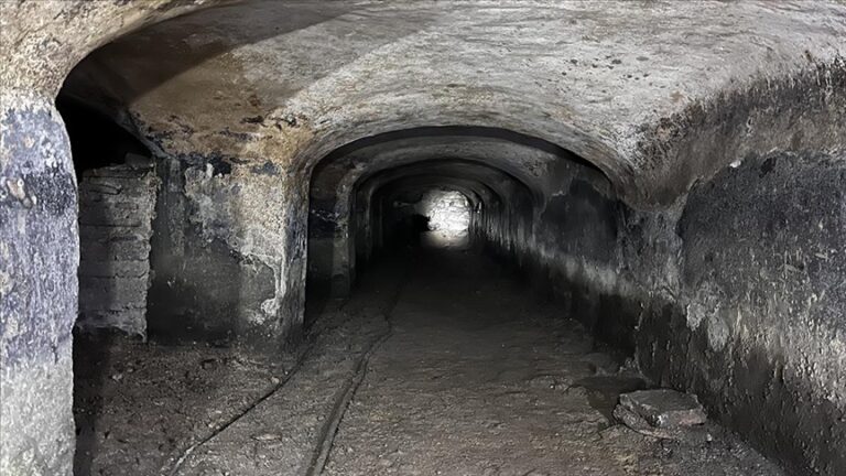 The underground structures of Hagia Sophia, which have been neglected, are being cleaned and ...