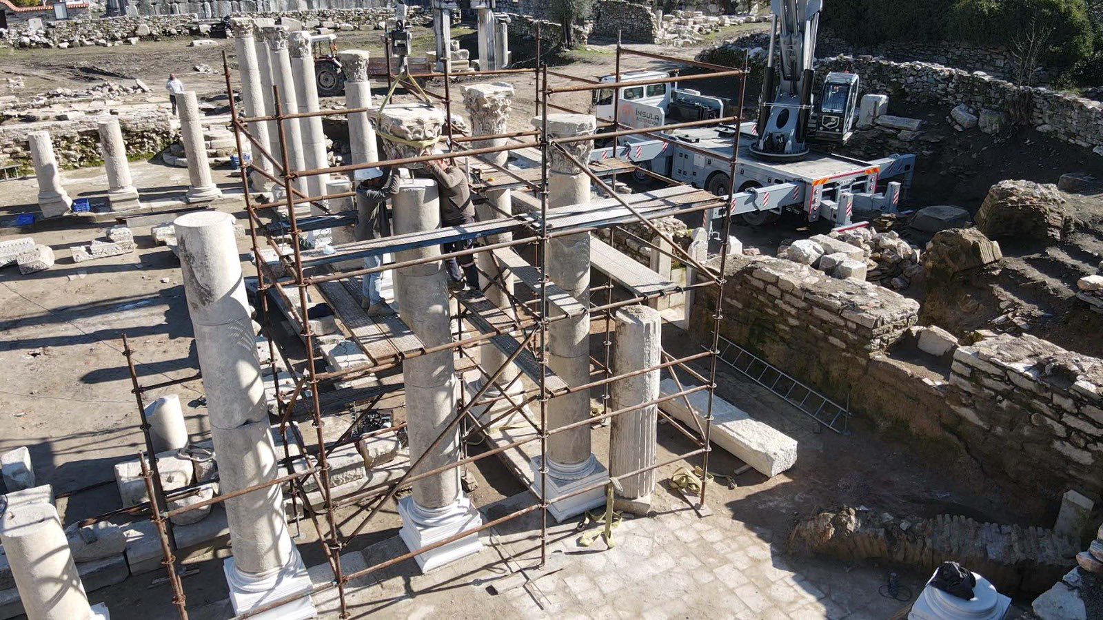 2000-Year-Old Roman Bath Columns Restored to Their Former Glory ...